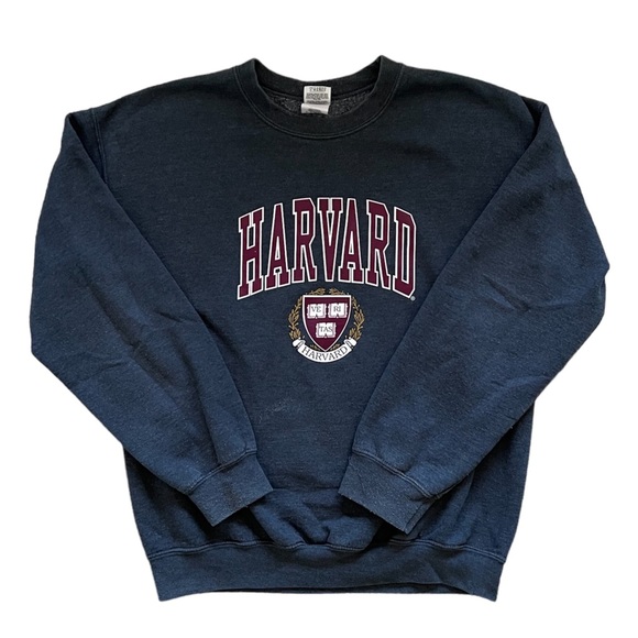 Gildan | Sweaters | Mens Grey Harvard University Crewneck | Poshmark